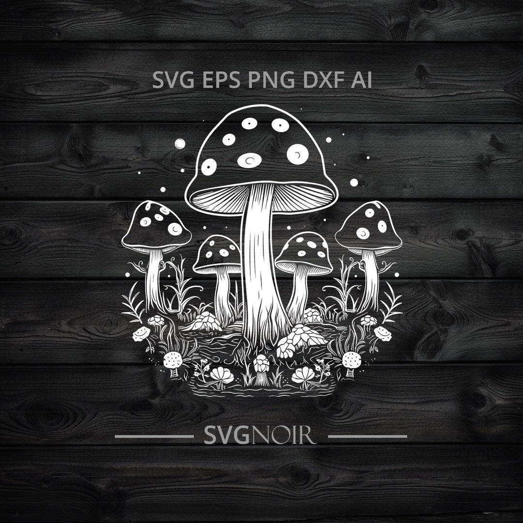 Boho Mushrooms Svg PNG EPS Dxf SVG Ai - Etsy