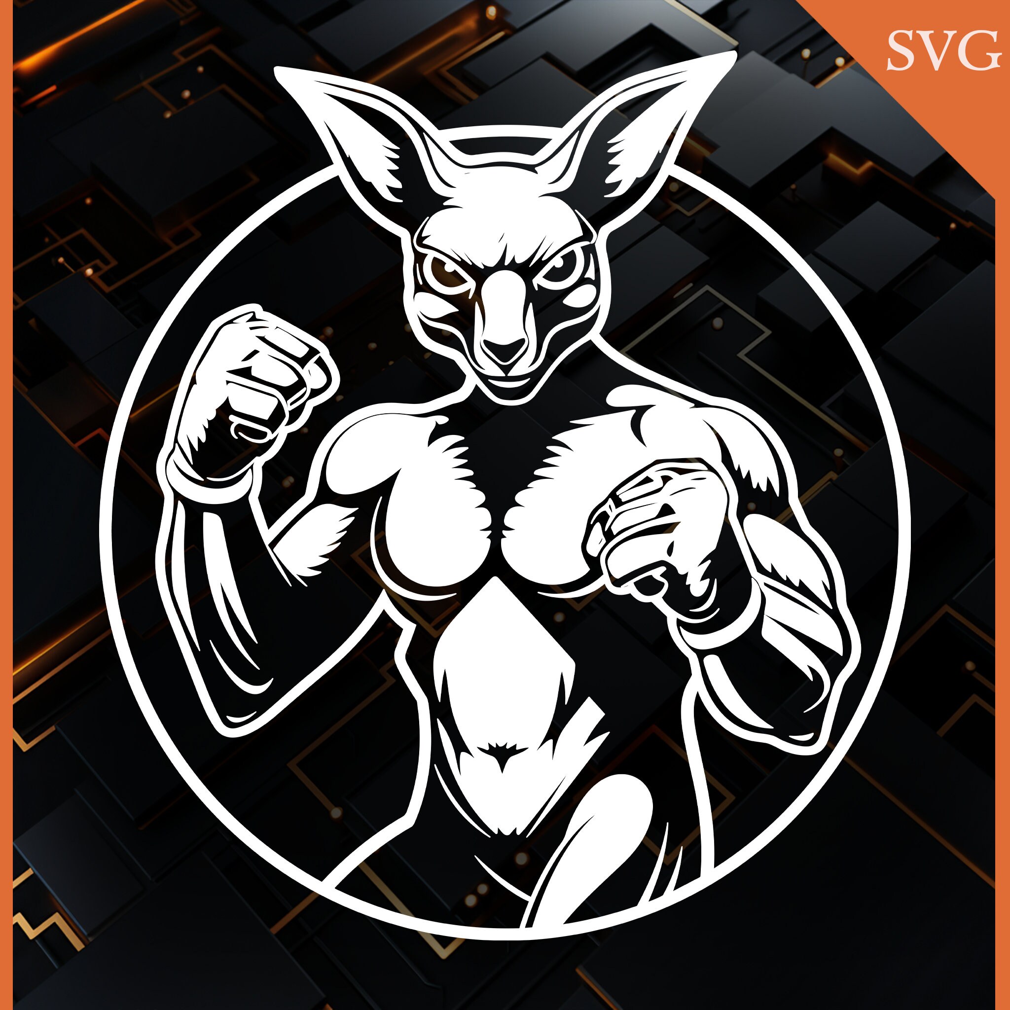 Kangaroo Boxing Svg Vector Graphic PNG EPS Dxf SVG Ai - Etsy Australia