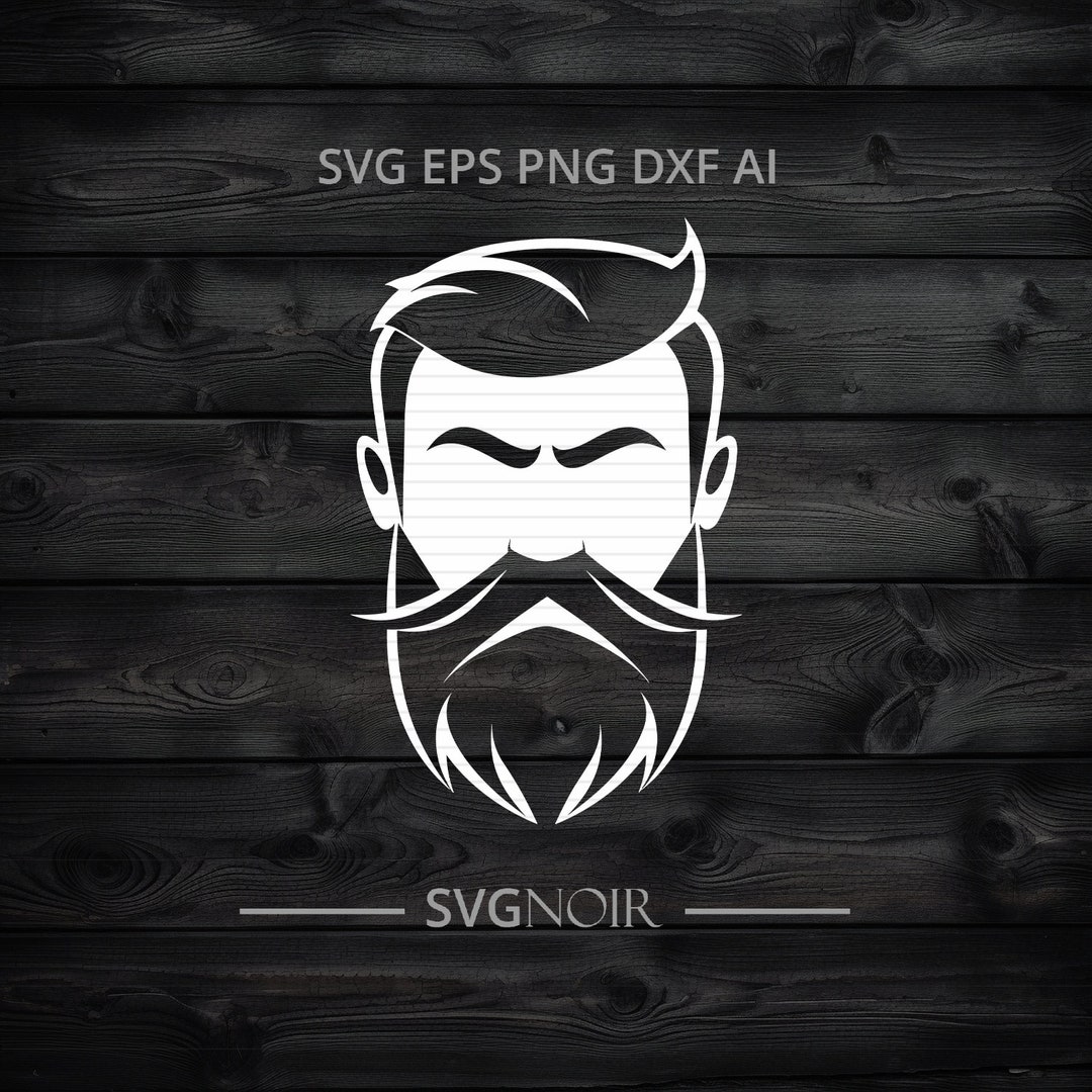 Beard Man Svg PNG EPS Dxf SVG Ai - Etsy