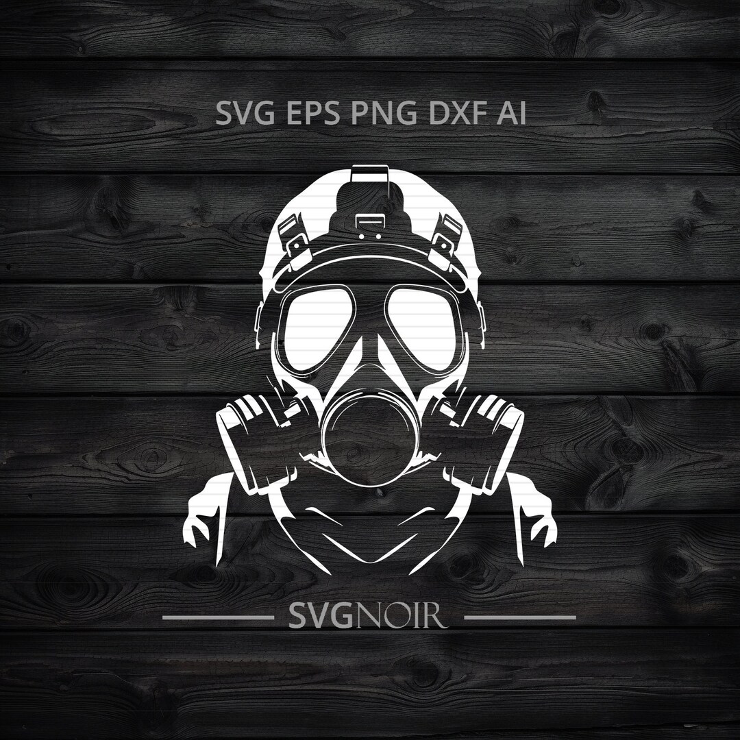 Gas Mask Svg PNG EPS Dxf SVG Ai - Etsy