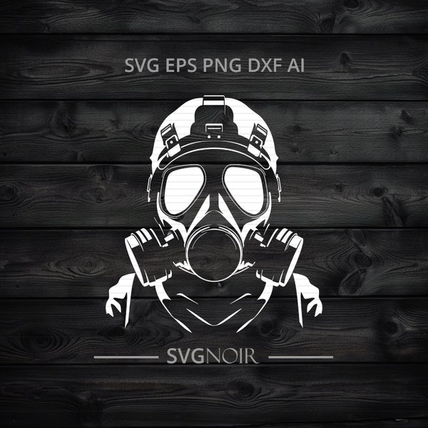 Gas Mask Svg - Etsy