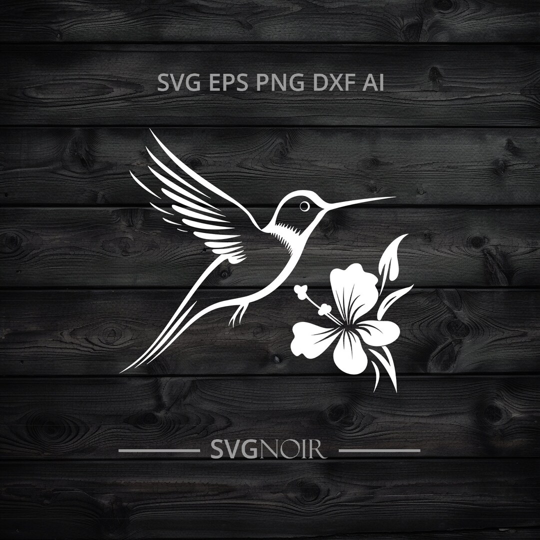 Hummingbird Svg Vector Graphic PNG EPS Dxf SVG Ai - Etsy