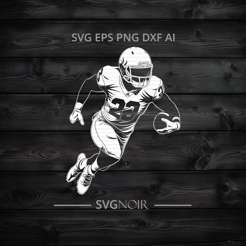 Football Running Back Vector Svg PNG EPS Dxf SVG Ai Files - Etsy