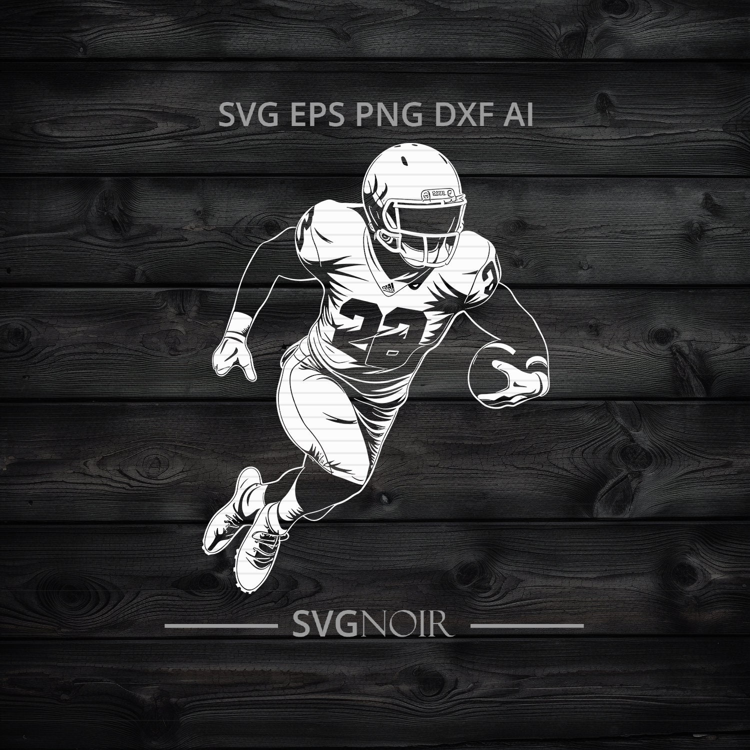 Football Running Back Vector Svg PNG EPS Dxf SVG Ai Files - Etsy