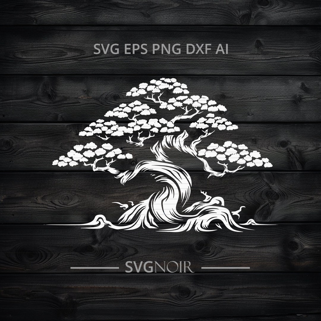 Bonsai Tree Vector Clipart in SVG Ai DXF Eps PNG Cricut - Etsy Canada