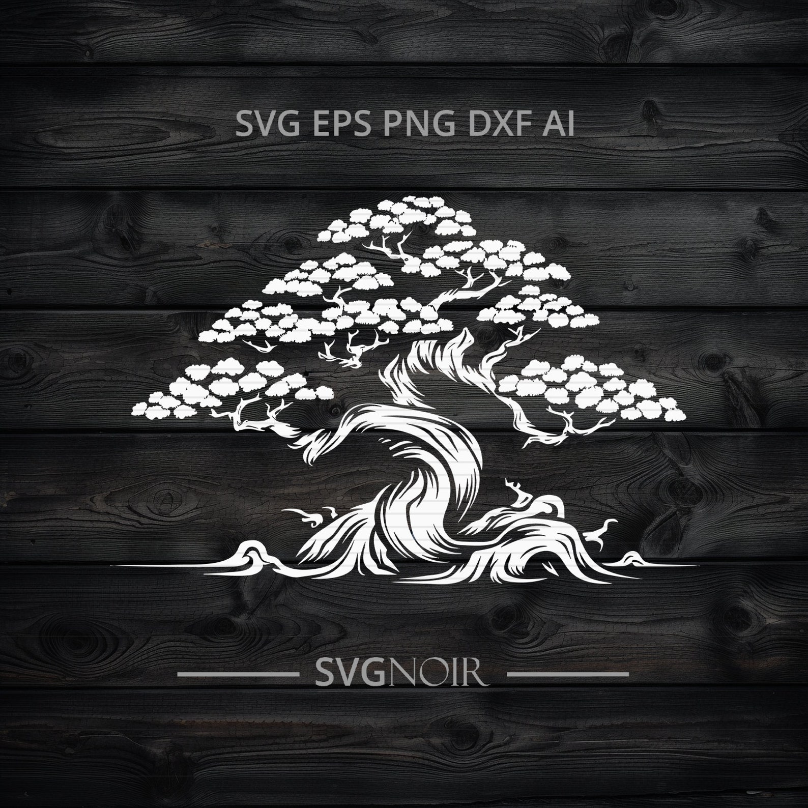 Bonsai Tree Vector Clipart in SVG Ai DXF Eps PNG Cricut - Etsy Canada