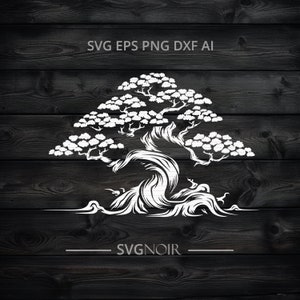 Bonsai Tree Vector Clipart in SVG Ai DXF Eps PNG Cricut - Etsy Canada