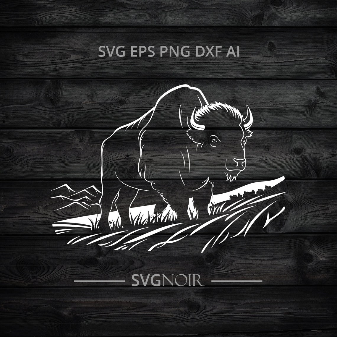 Bison Svg Vector Graphic PNG EPS Dxf SVG Ai - Etsy Canada