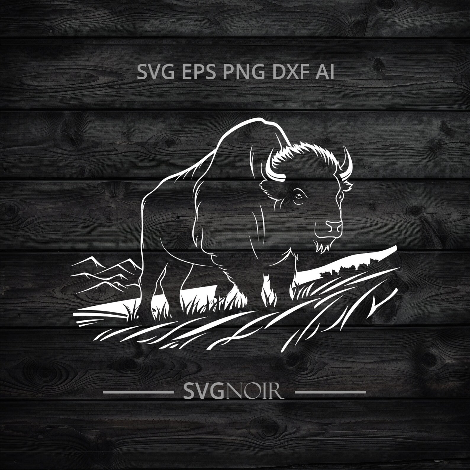 Bison Svg Vector Graphic PNG EPS Dxf SVG Ai - Etsy Canada