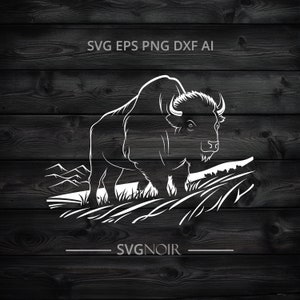 Bison Svg Vector Graphic PNG EPS Dxf SVG Ai - Etsy Canada