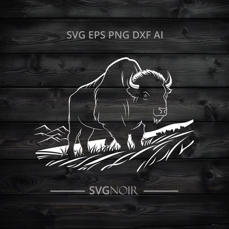 Bison Svg Vector Graphic PNG EPS Dxf SVG Ai - Etsy Australia