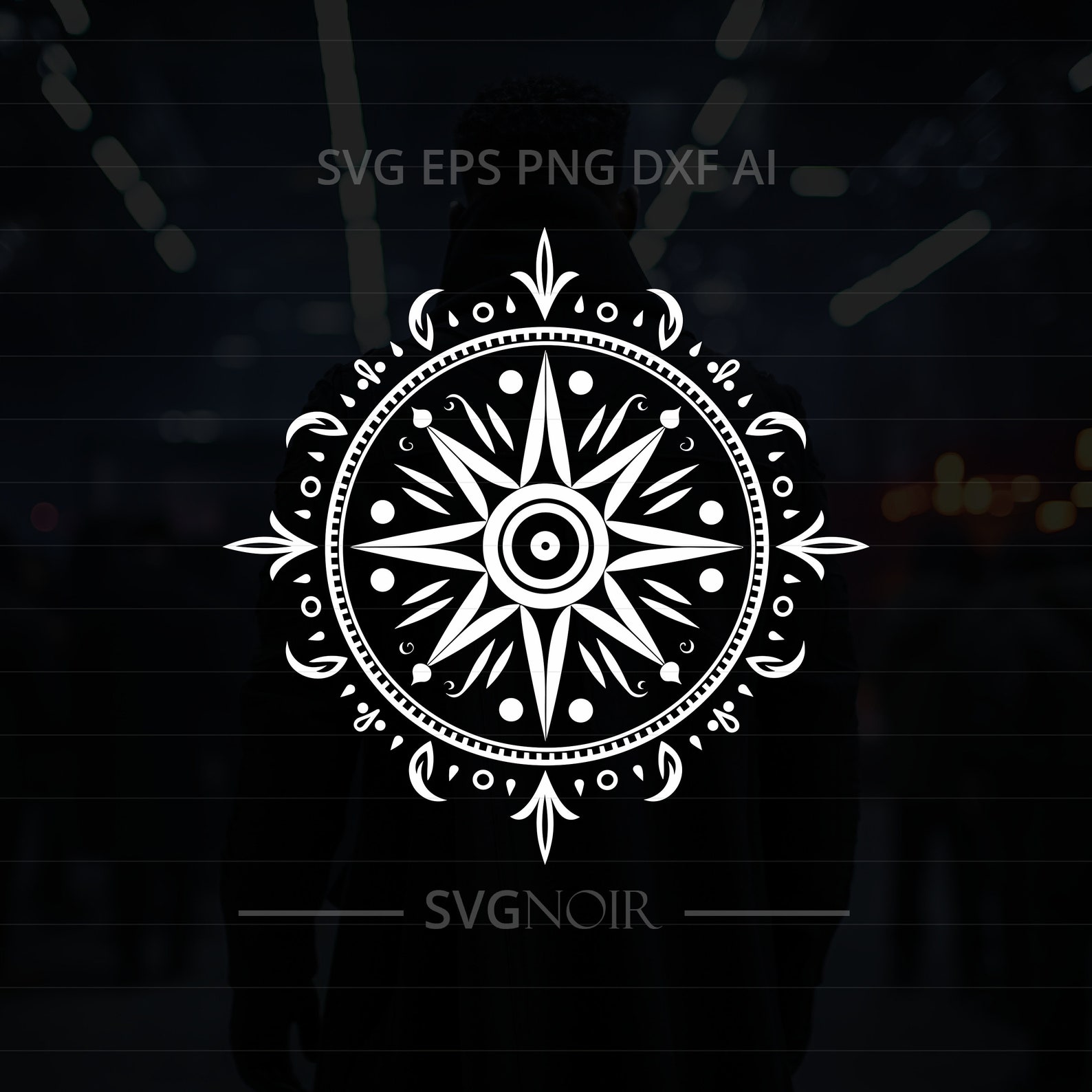 Boho Compass Vector Clipart in SVG, Ai, DXF, Eps, PNG Cricut ...