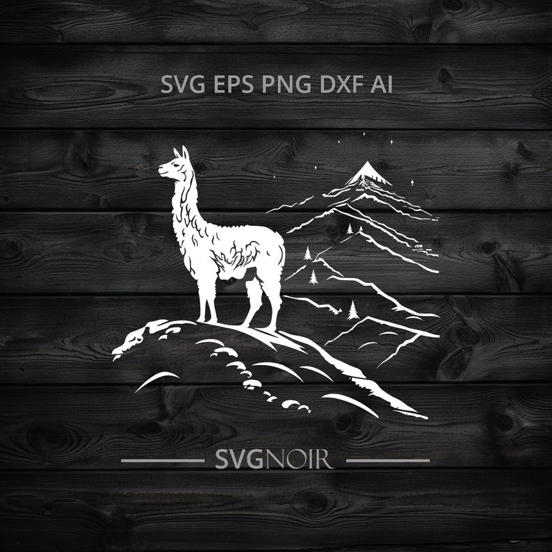 Llama Svg Vector Graphic PNG EPS Dxf SVG Ai - Etsy