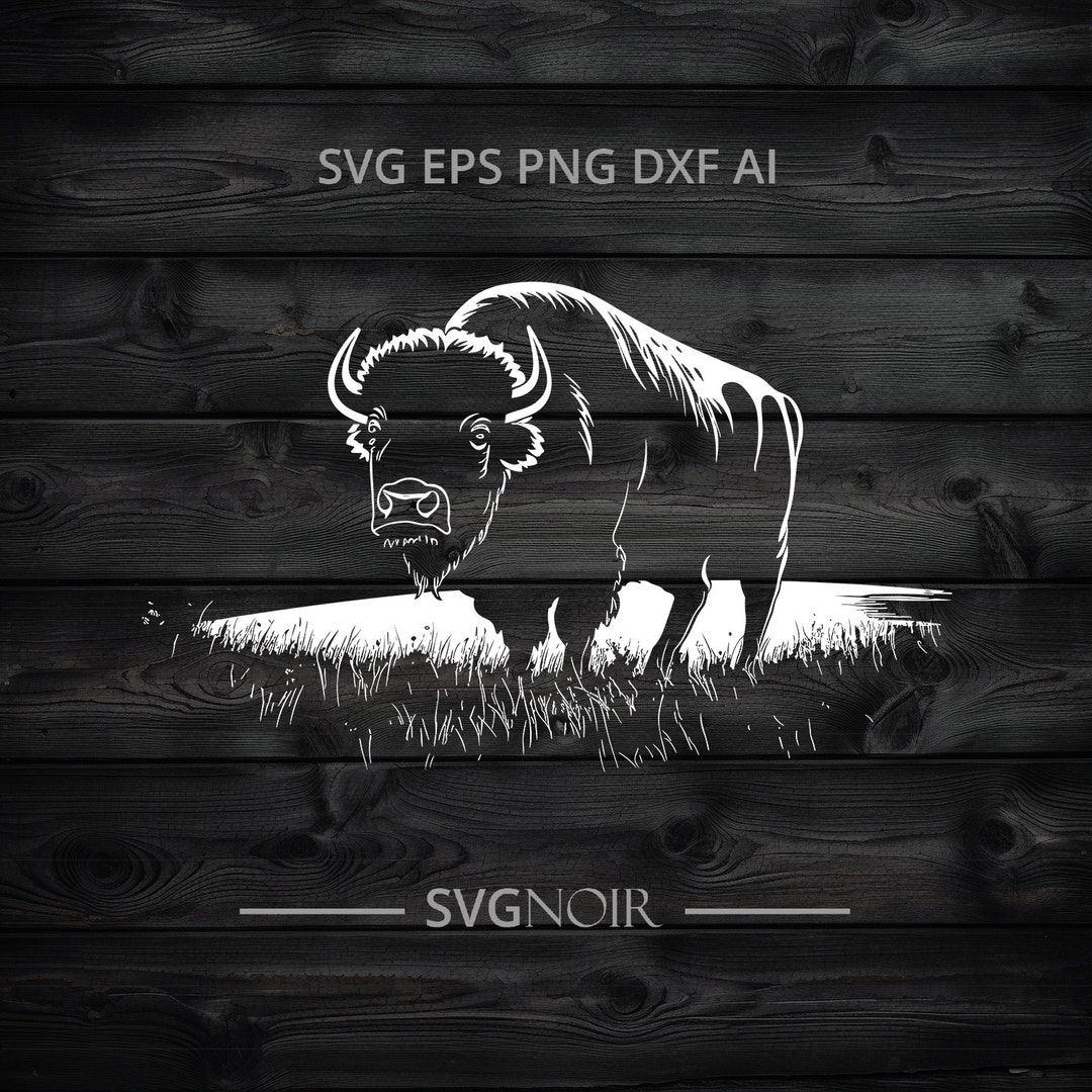 Bison Svg Vector Graphic PNG EPS Dxf SVG Ai - Etsy