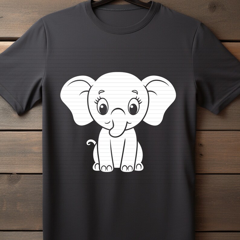 Baby Elephant Vector Clipart in SVG, Ai, DXF, Eps, PNG Cricut ...