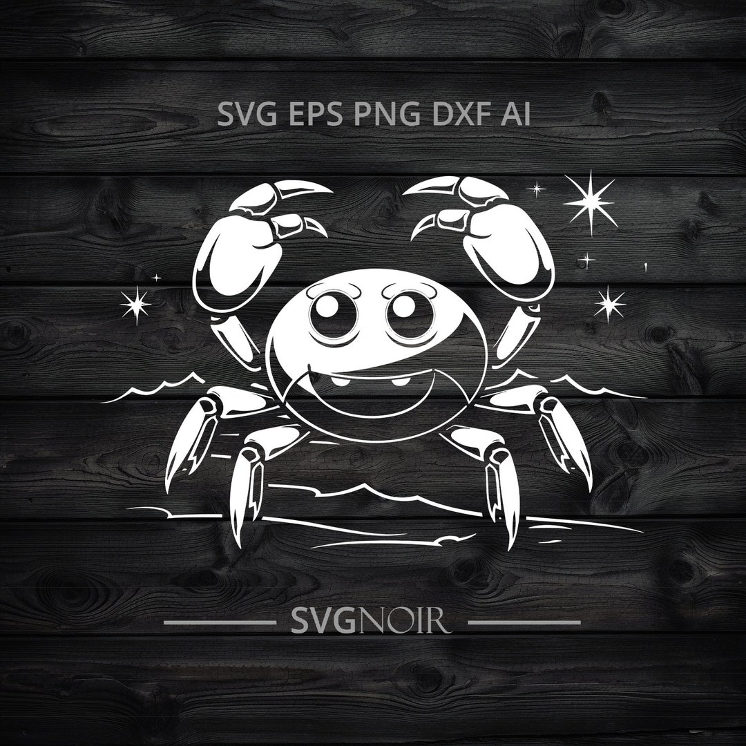 Crab Svg Vector Graphic PNG EPS Dxf SVG Ai - Etsy