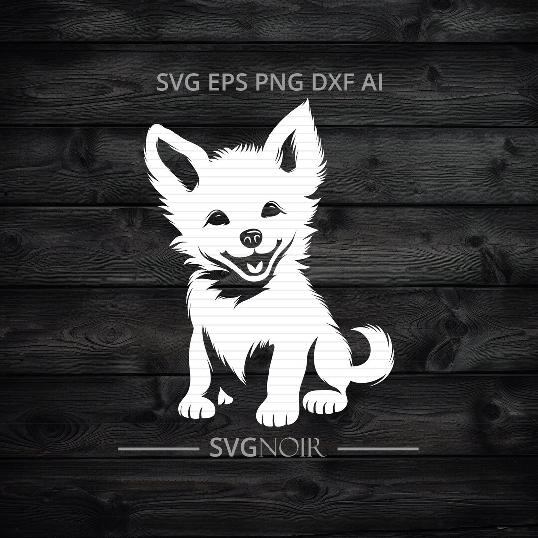 Baby Dingo Vector Clipart in SVG, Ai, DXF, Eps, PNG Cricut, Silhouette ...