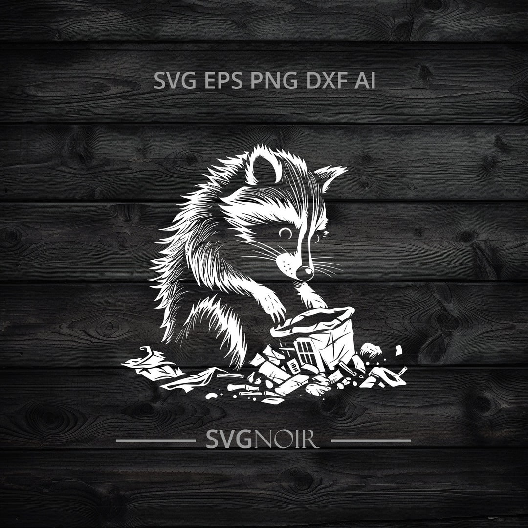 Racoon Trash Panda Svg Vector Graphic PNG EPS Dxf SVG Ai - Etsy