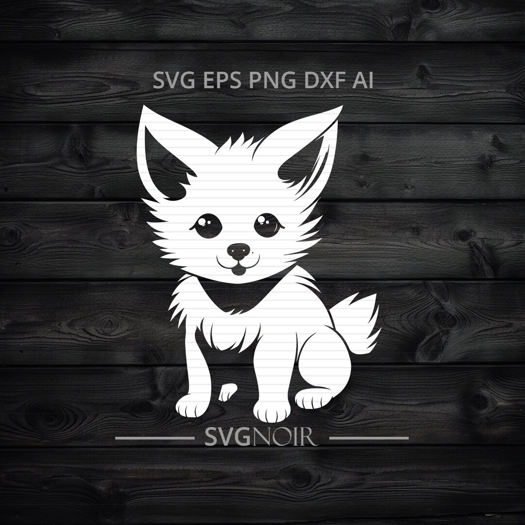 Baby Dingo Vector Clipart in SVG, Ai, DXF, Eps, PNG Cricut, Silhouette ...