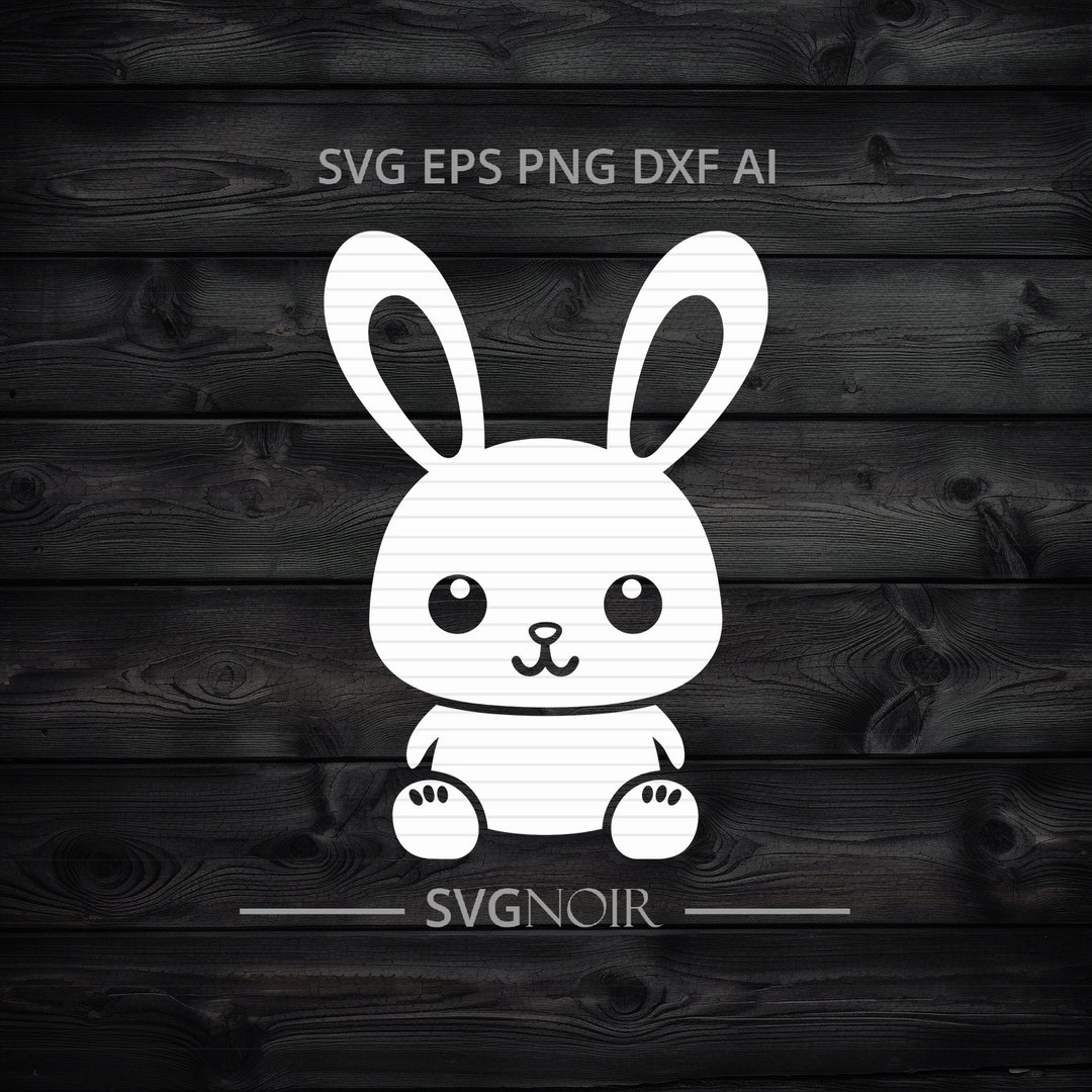 Cute Baby Rabbit Svg PNG EPS Dxf SVG Ai - Etsy