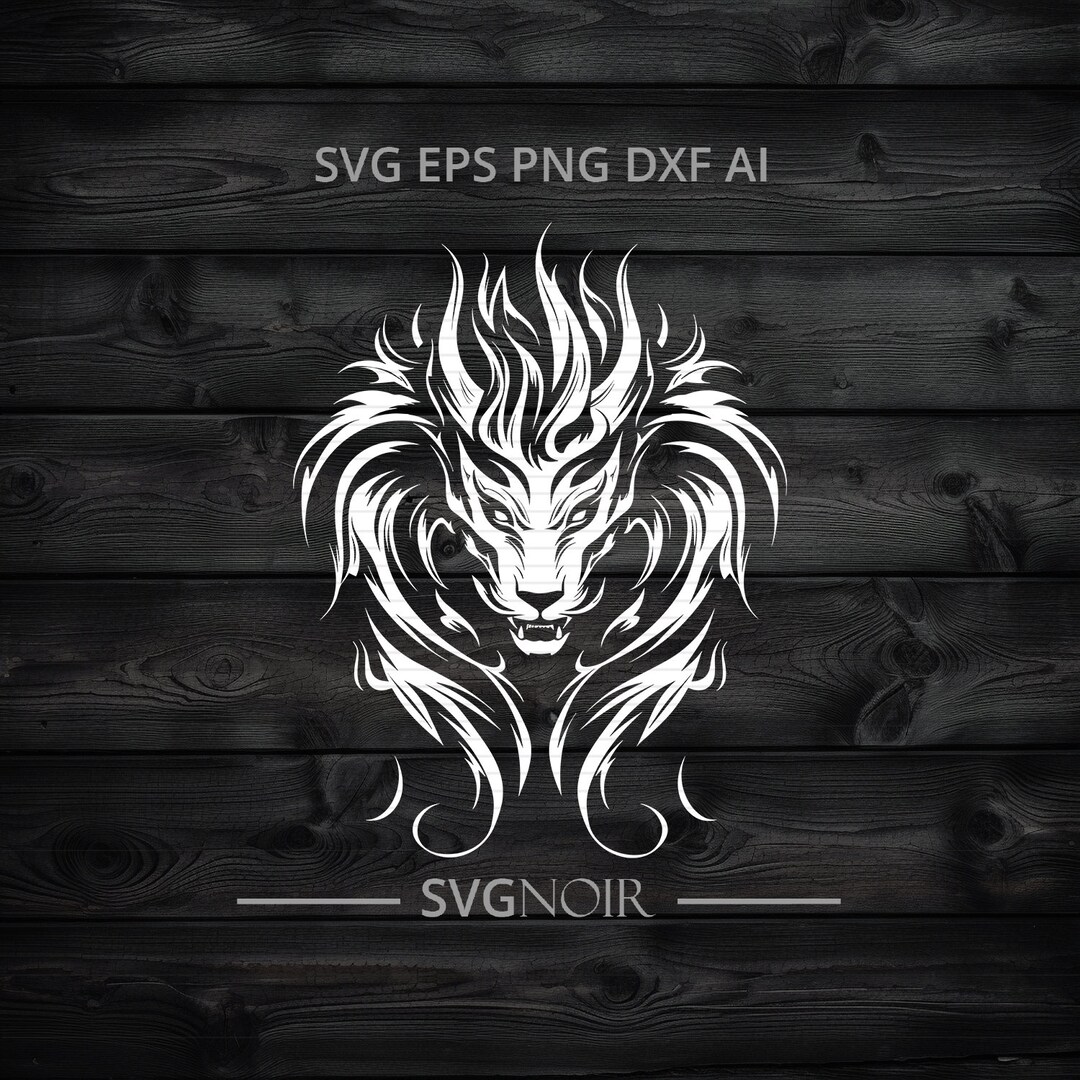 Chimera Head With Fire Svg PNG EPS Dxf SVG Ai Files - Etsy