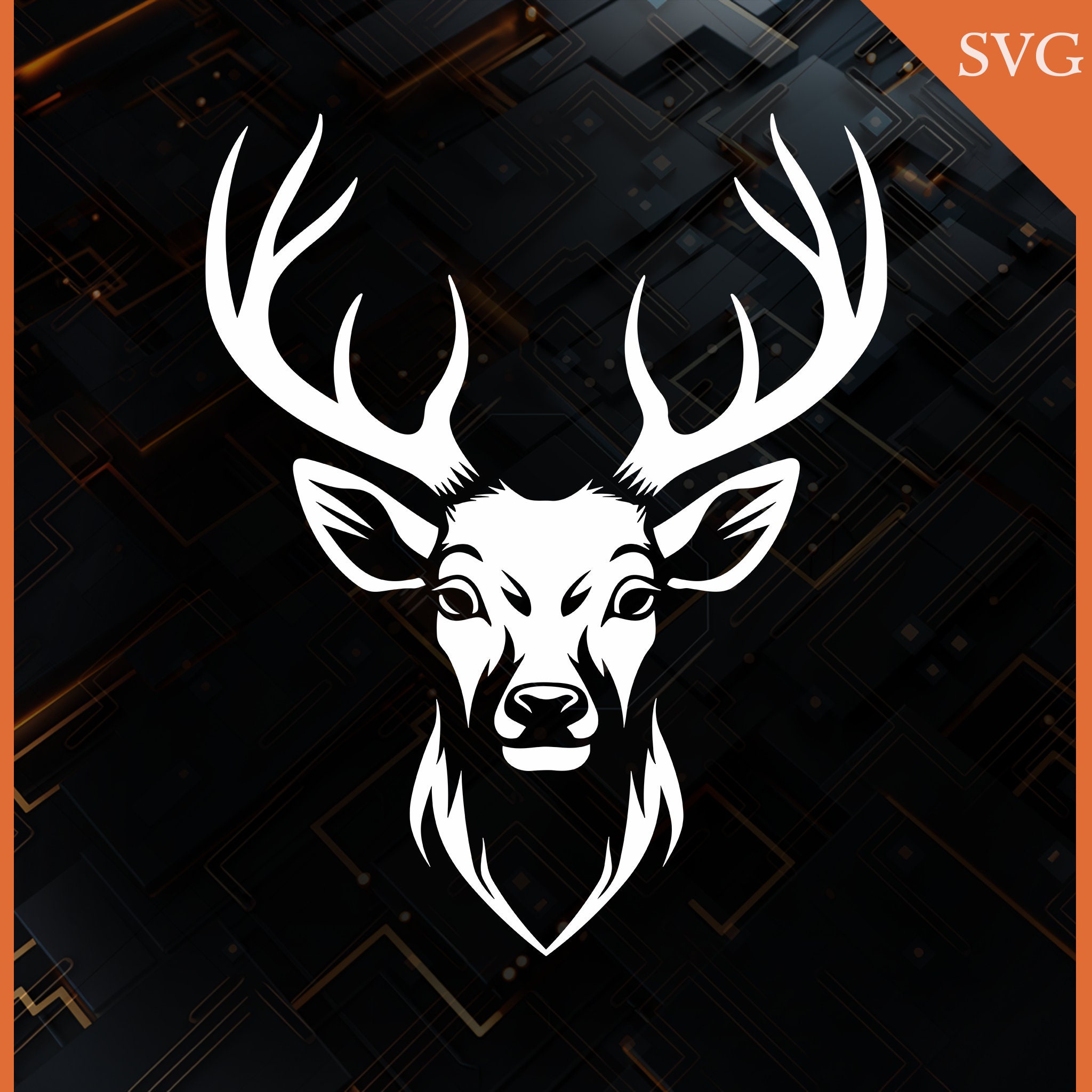 Majestic Stag Head Svg PNG EPS Dxf SVG Ai - Etsy