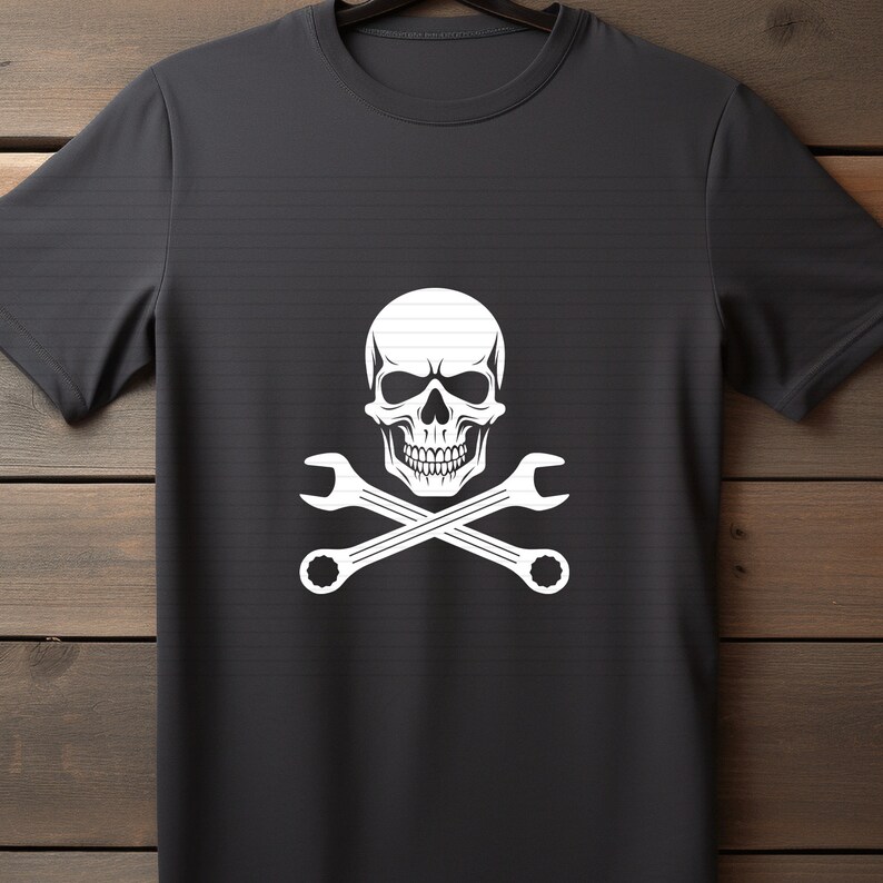Skull Crossbones Wrenches/spanners Svg PNG EPS Dxf SVG Ai - Etsy
