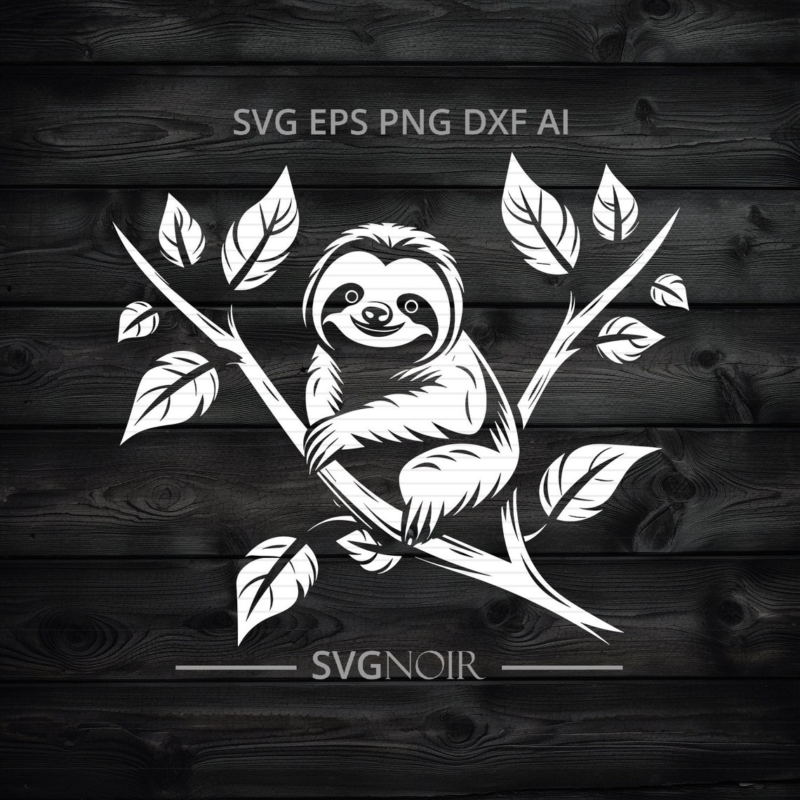 Sloth Svg Vector Graphic PNG EPS Dxf SVG Ai - Etsy