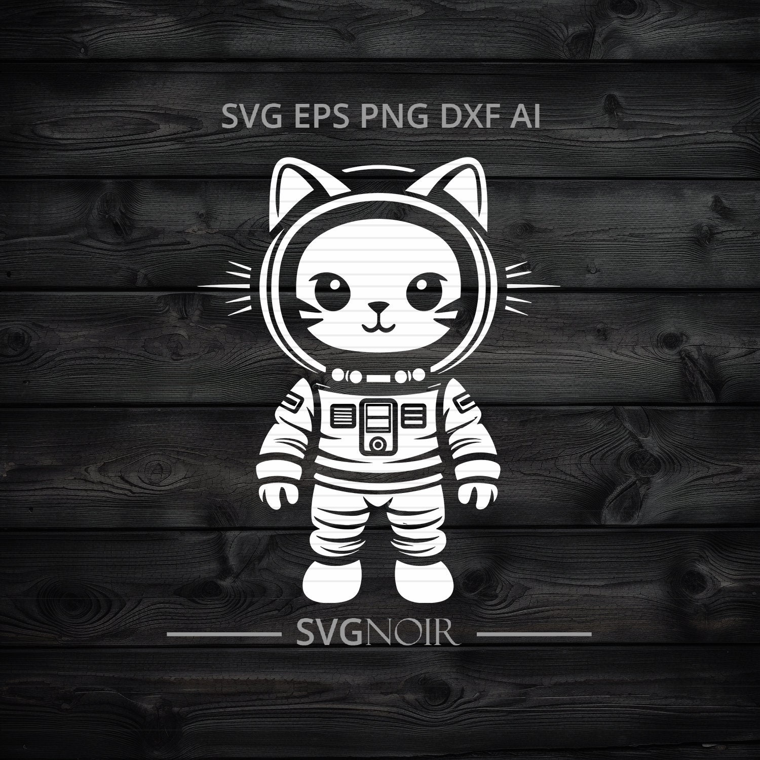Astronaut Suit Cat Space Outer Svg PNG EPS Dxf SVG Ai Files - Etsy