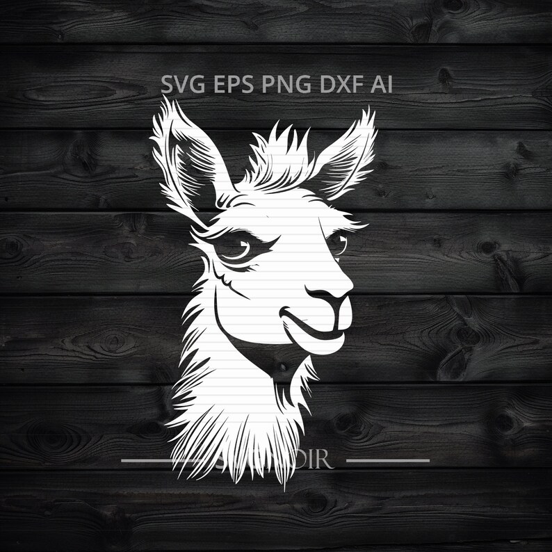 Friendly Llama Svg PNG EPS Dxf SVG Ai - Etsy