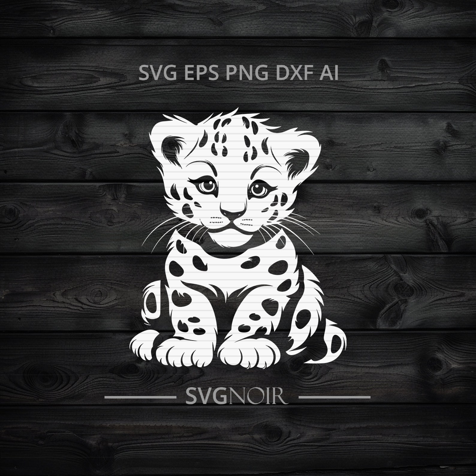 Baby Snow Leopard Svg PNG EPS Dxf SVG Ai - Etsy
