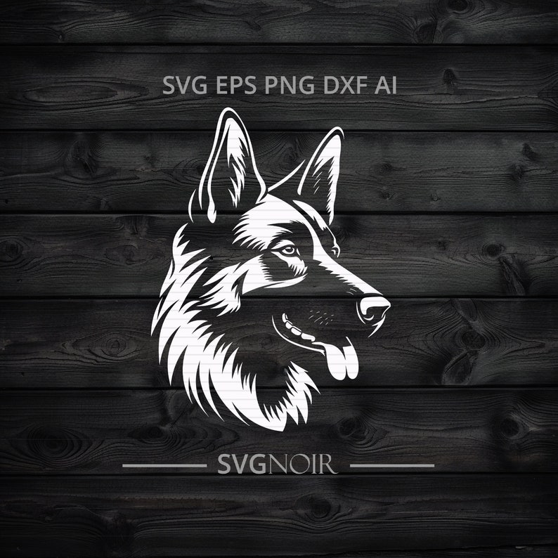 German Sheppard Vector Clipart in SVG Ai DXF Eps PNG - Etsy Australia