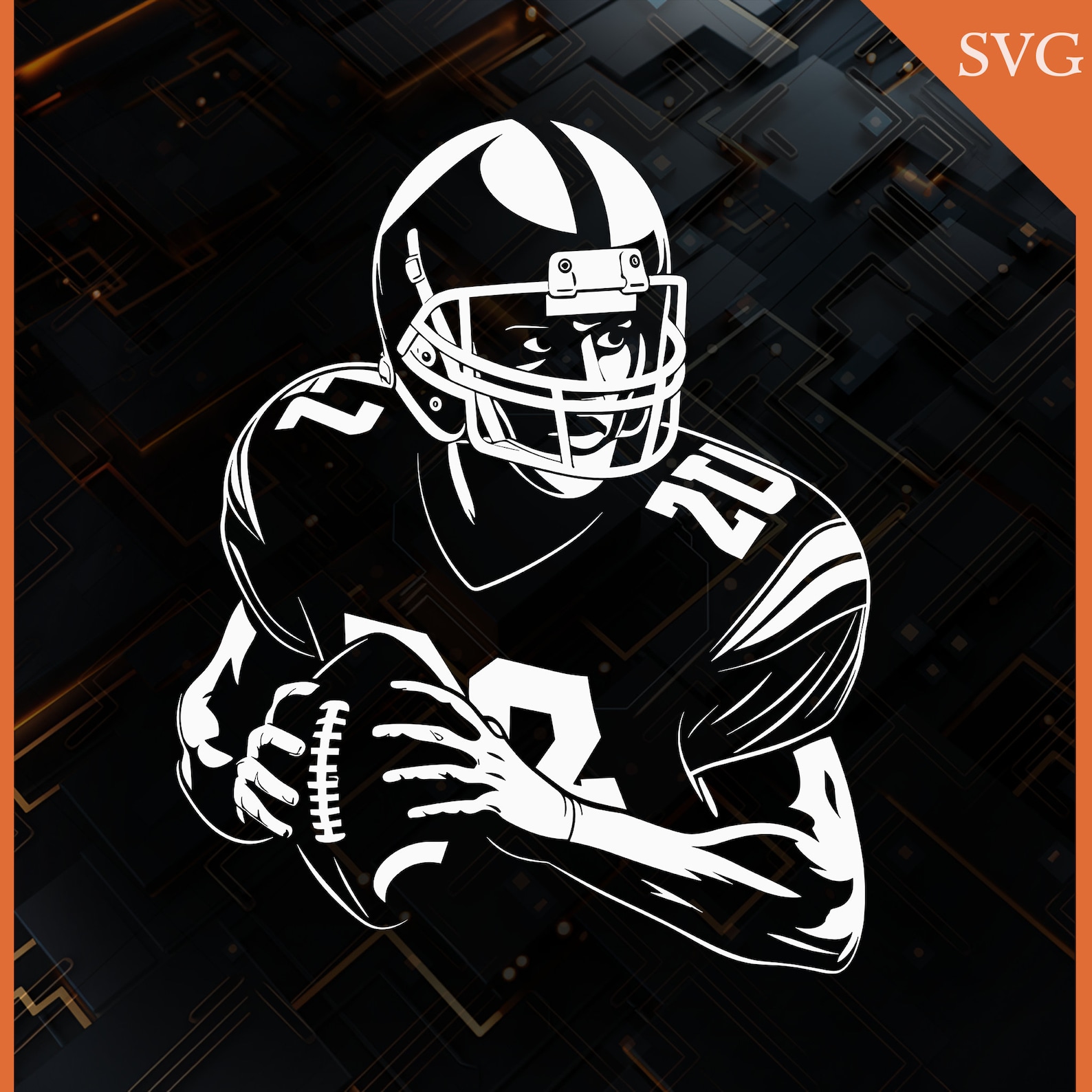 Football Player Vector Svg PNG EPS Dxf SVG Ai Files - Etsy