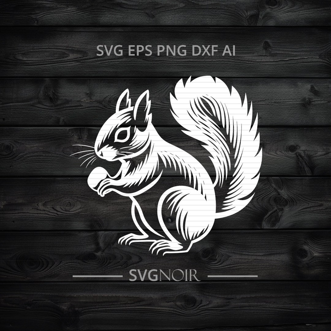 Squirrel Svg Vector Graphic PNG EPS Dxf SVG Ai - Etsy