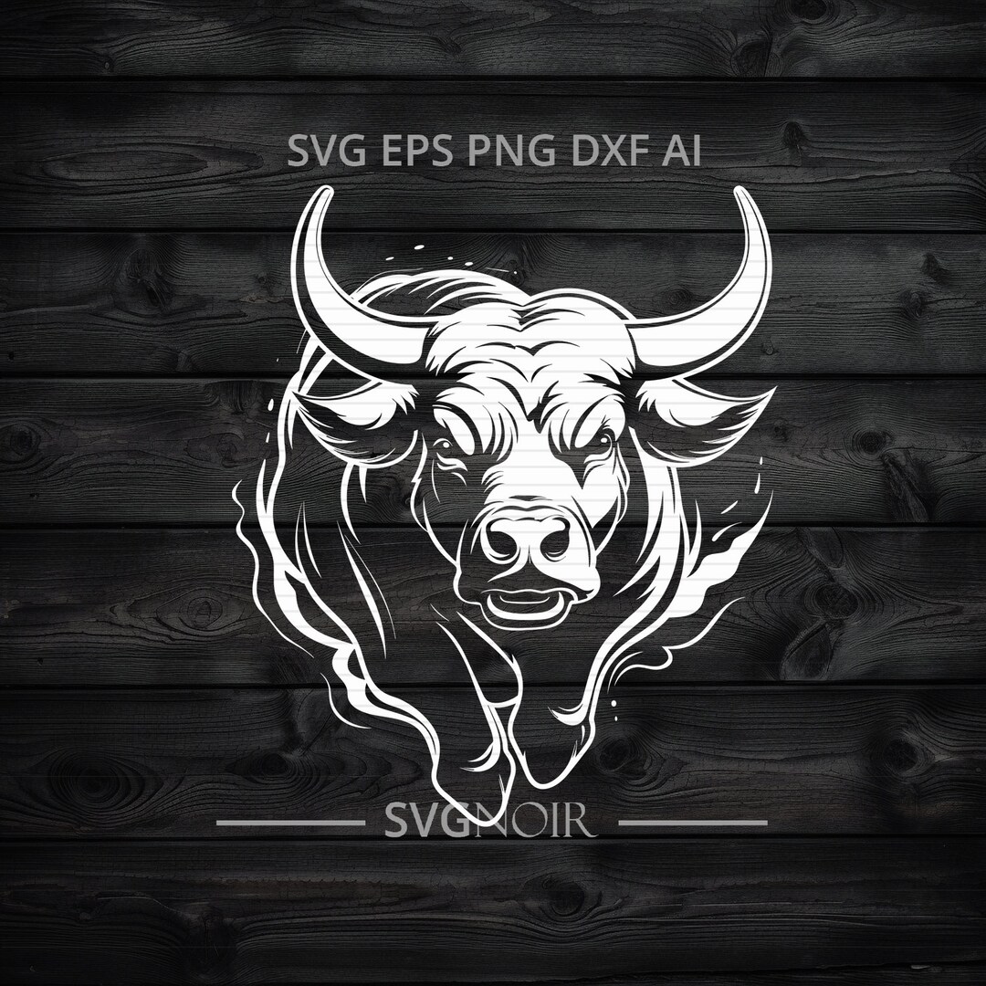 Charging Bull Svg PNG EPS Dxf SVG Ai - Etsy
