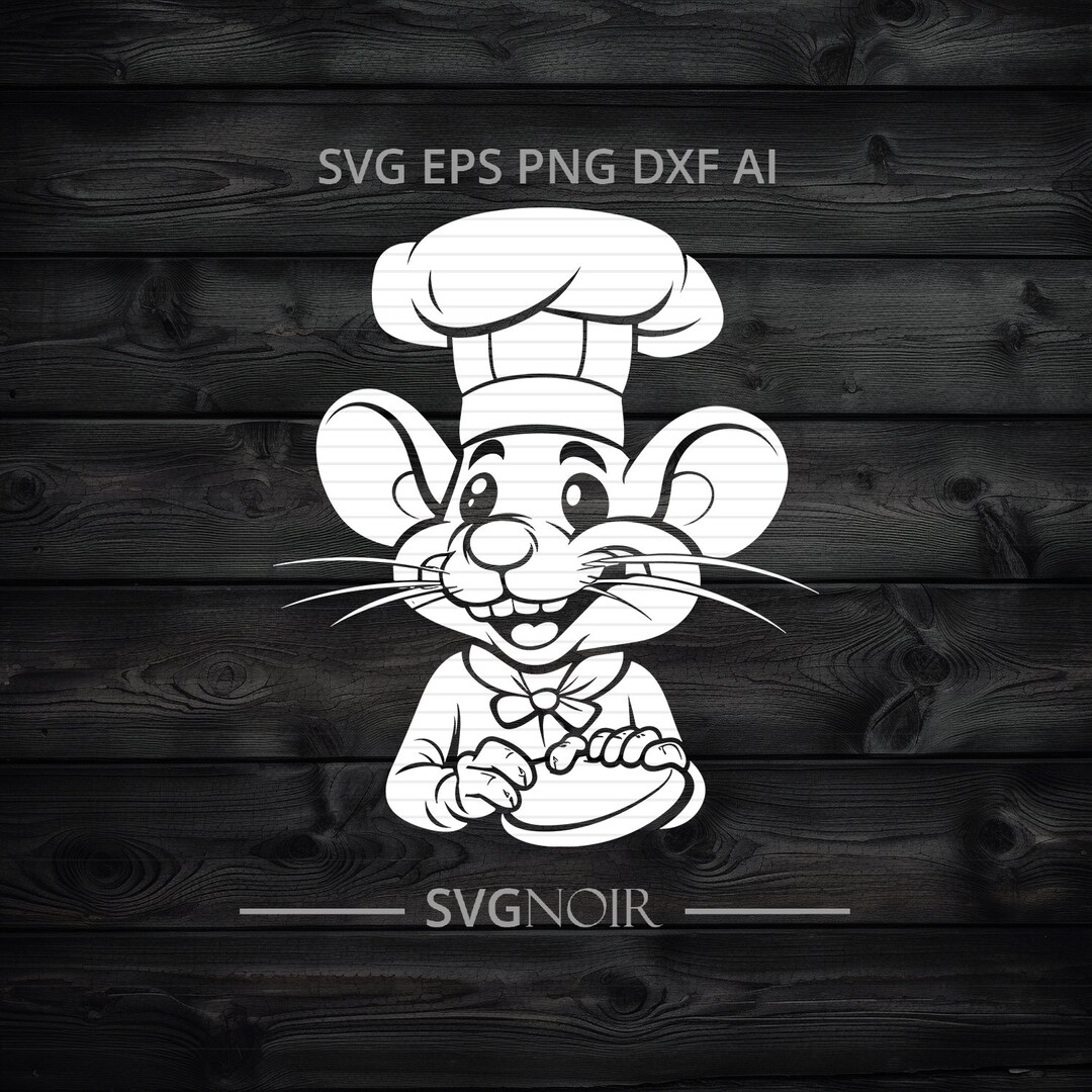 Chef Rat With Cheese Svg PNG EPS Dxf SVG Ai Files - Etsy