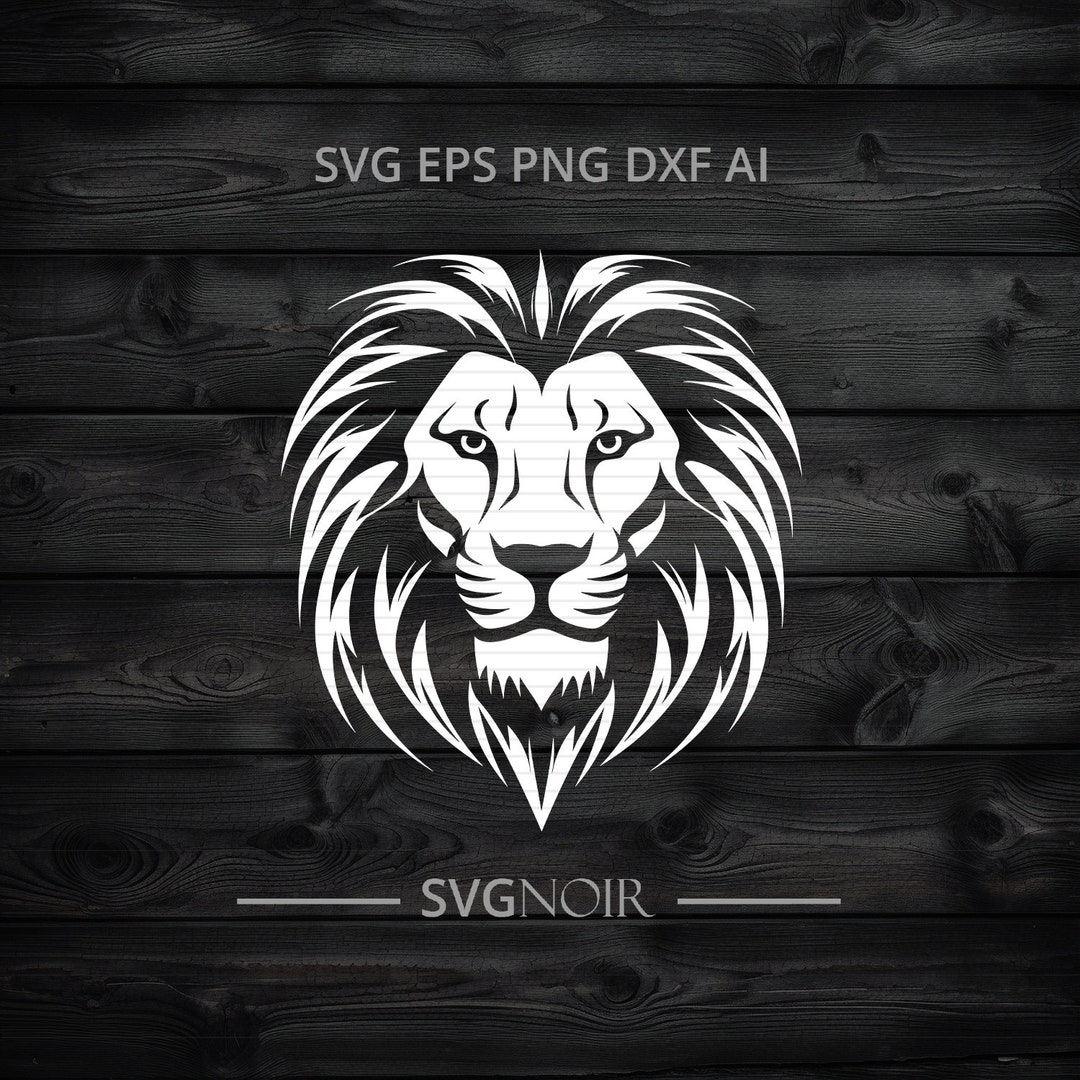 Lions Head Svg PNG EPS Dxf SVG Ai - Etsy