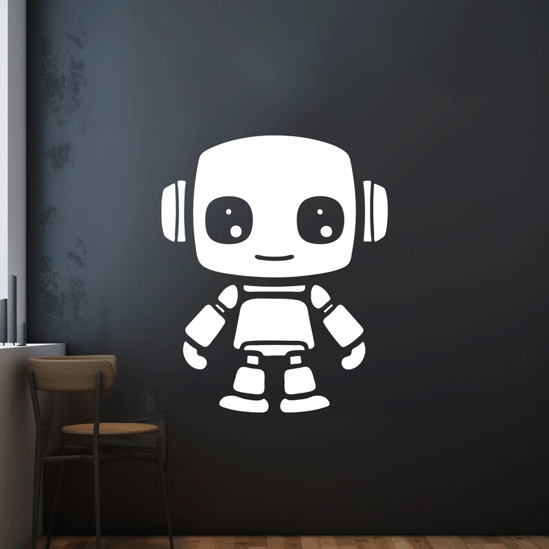 Cute Robot SVG - Etsy