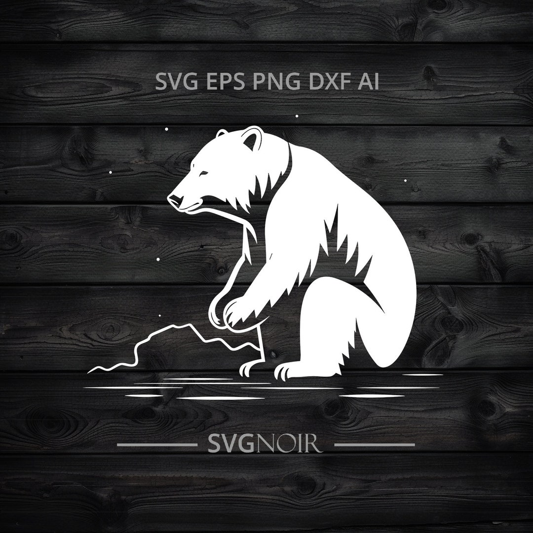 Polar Bear Svg Vector Graphic PNG EPS Dxf SVG Ai - Etsy