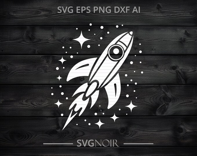 Rocket Ship Svg Vector Graphic PNG EPS Dxf SVG Ai - Etsy
