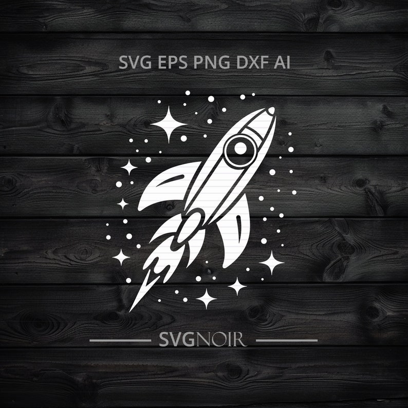 Rocket Ship Svg Vector Graphic PNG EPS Dxf SVG Ai - Etsy