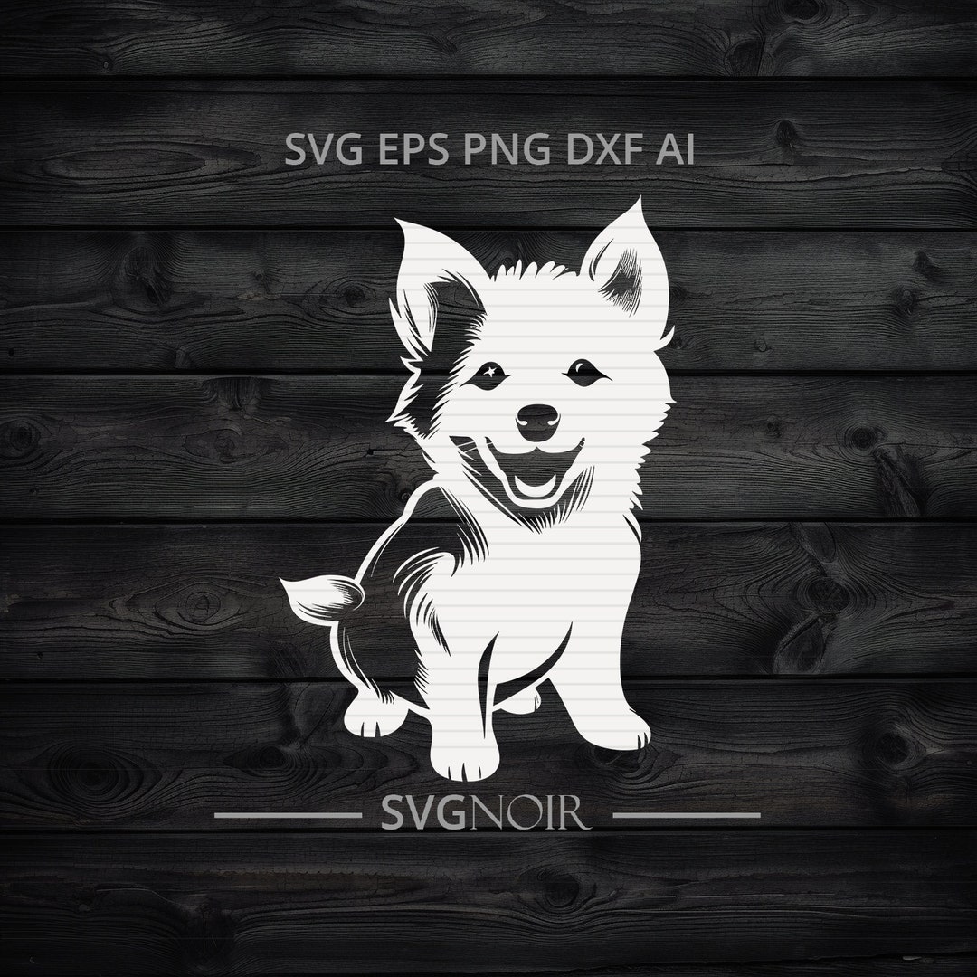Baby Dingo Vector Clipart in SVG, Ai, DXF, Eps, PNG Cricut, Silhouette ...