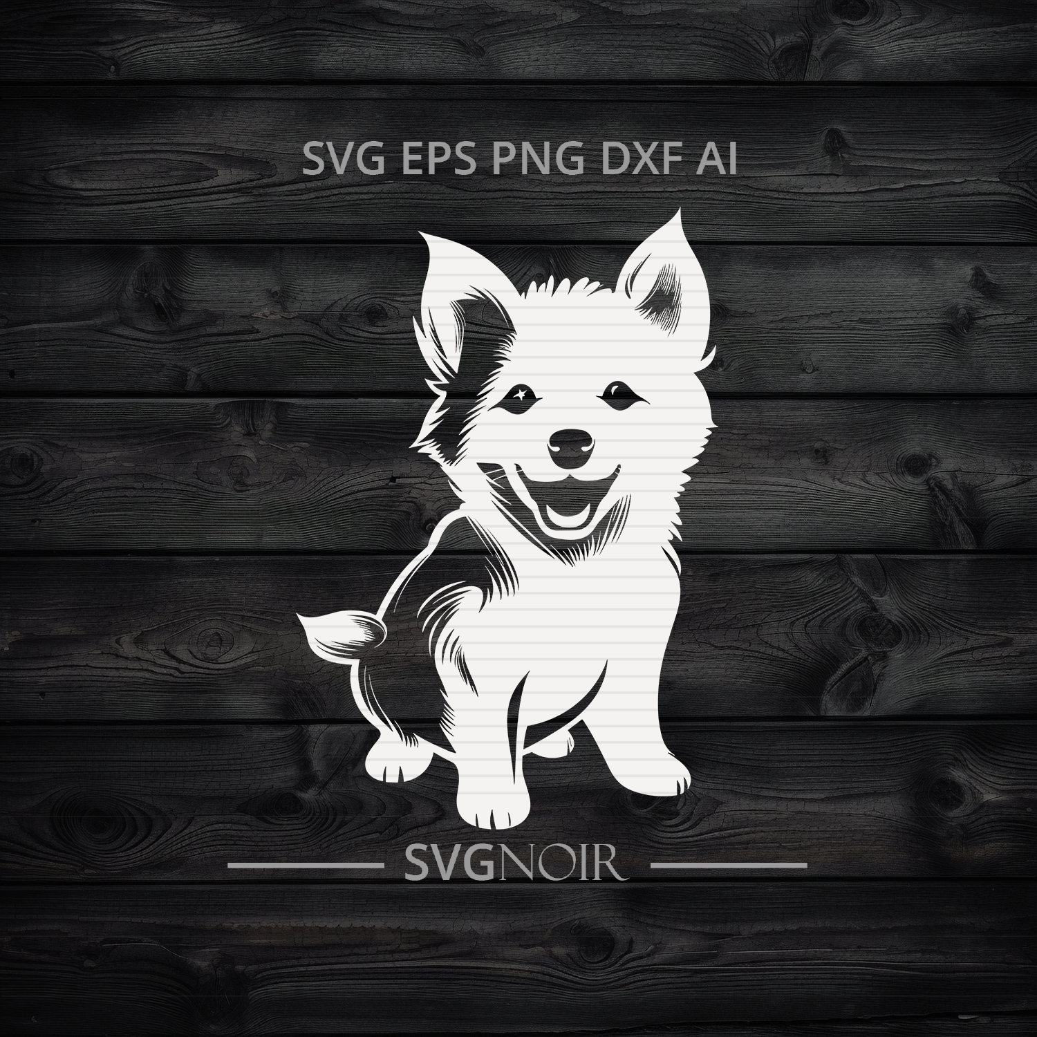 Baby Dingo Vector Clipart in SVG, Ai, DXF, Eps, PNG Cricut, Silhouette ...