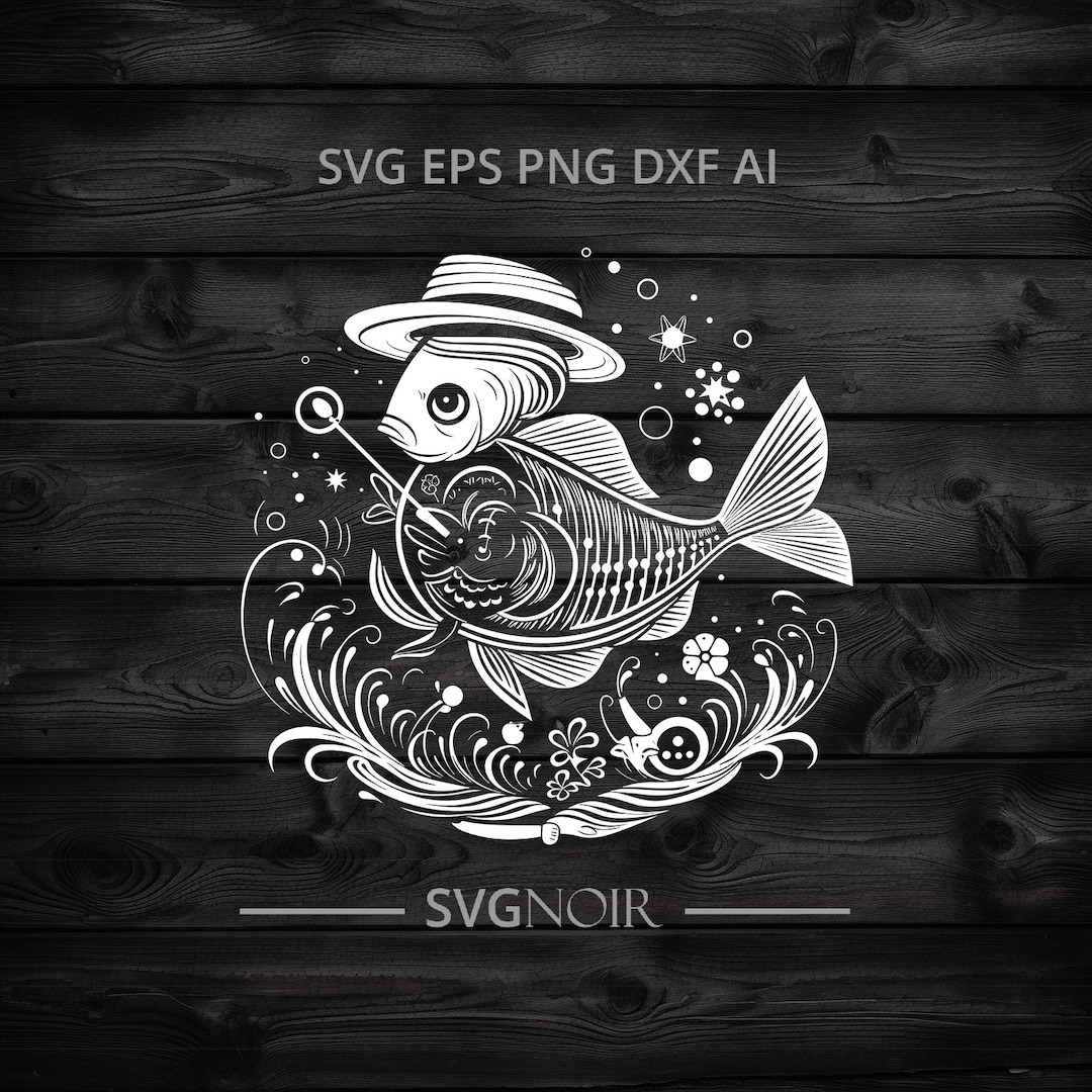 Boho Fish Svg PNG EPS Dxf SVG Ai - Etsy