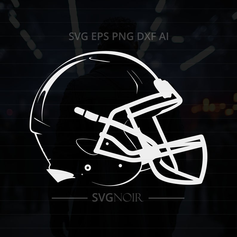 Football Helmet Vector Clipart in SVG Ai DXF Eps PNG - Etsy Australia