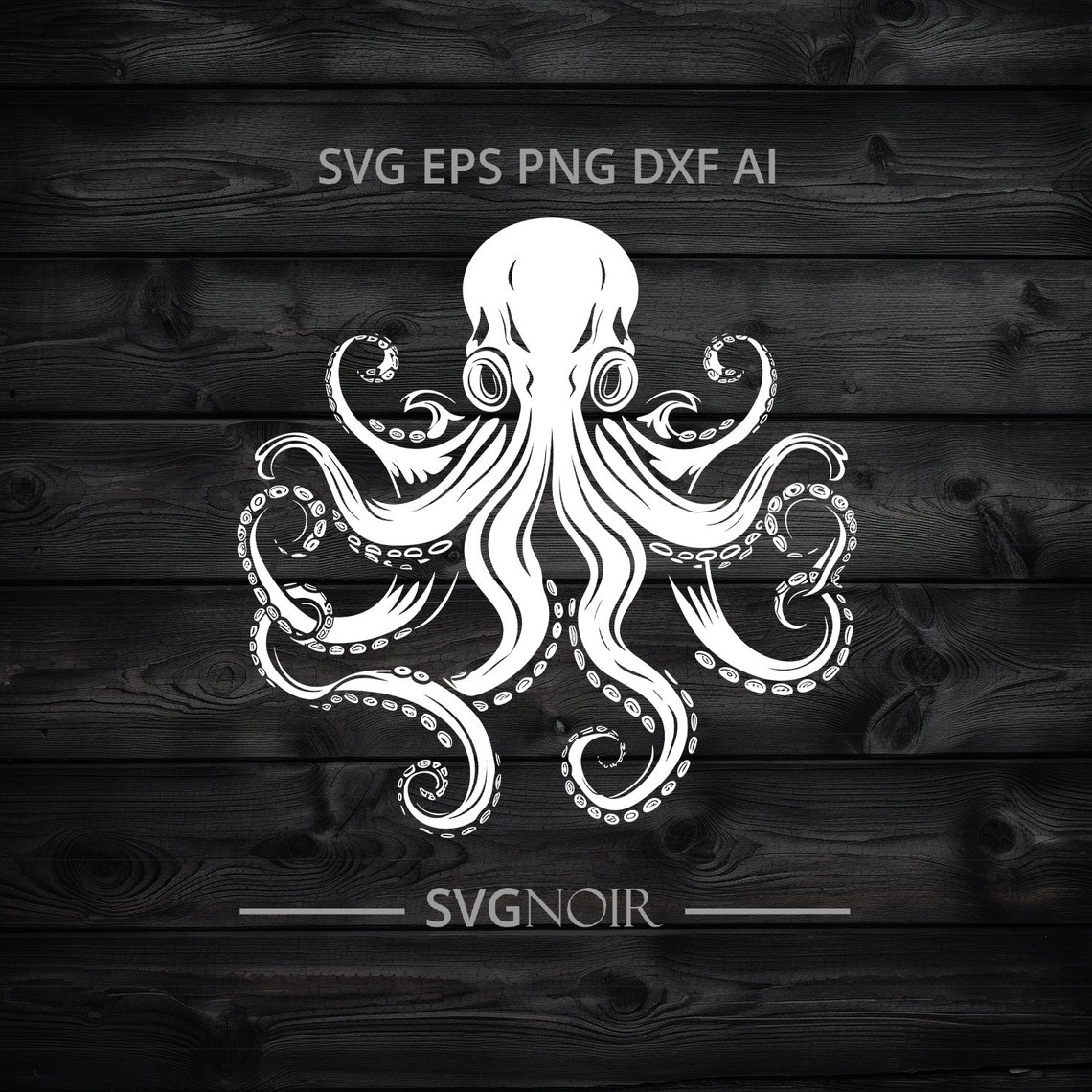 Octopus Svg Vector Graphic PNG EPS Dxf SVG Ai - Etsy