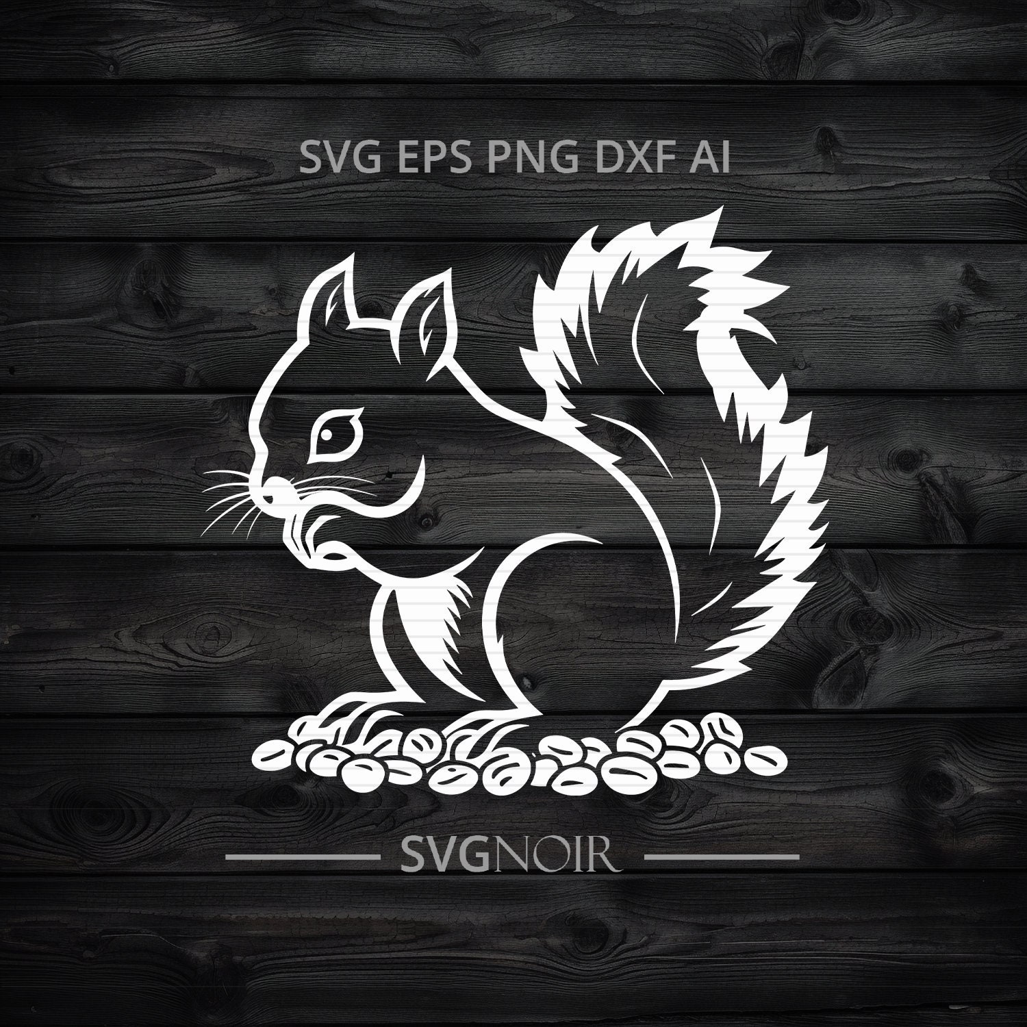 Squirrel Svg Vector Graphic PNG EPS Dxf SVG Ai - Etsy