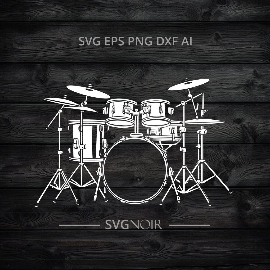 Drum Set Svg PNG EPS Dxf SVG Ai - Etsy