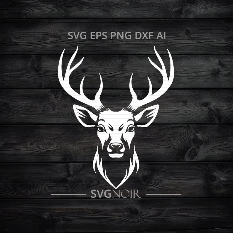 Majestic Stag Head Svg PNG EPS Dxf SVG Ai - Etsy