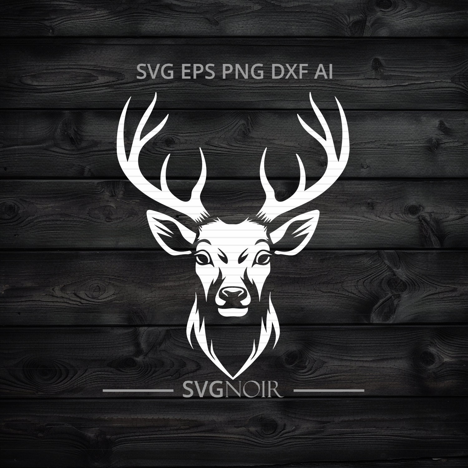 Majestic Stag Head Svg PNG EPS Dxf SVG Ai - Etsy